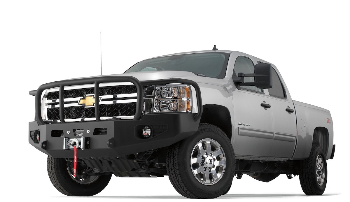 Heavy Duty Front Bumper for Chevy Silverado - 85887 | WARN Industries ...