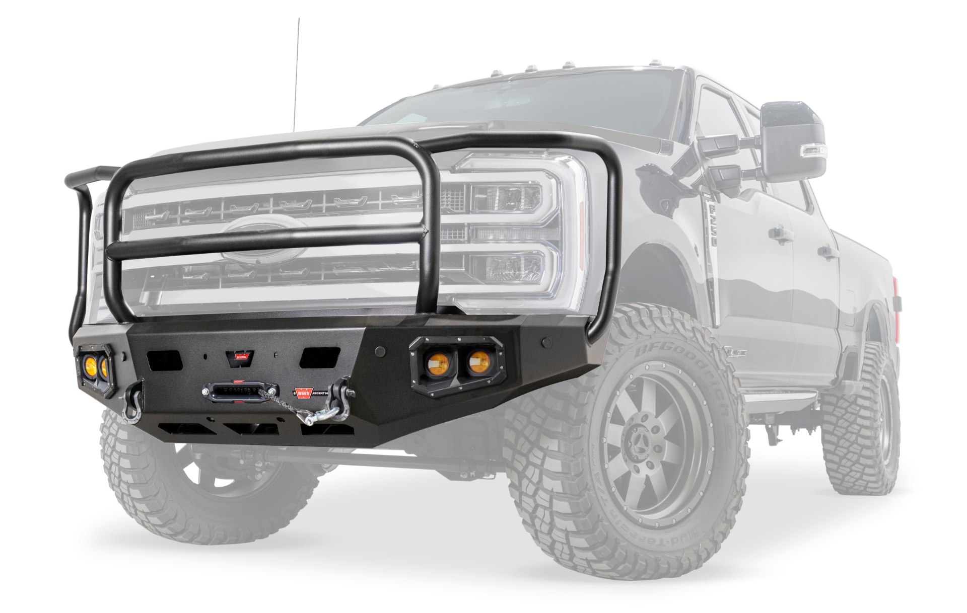 Ascent HD Front Bumper with full Grille Guard for 2023 Ford SD | WARN ...